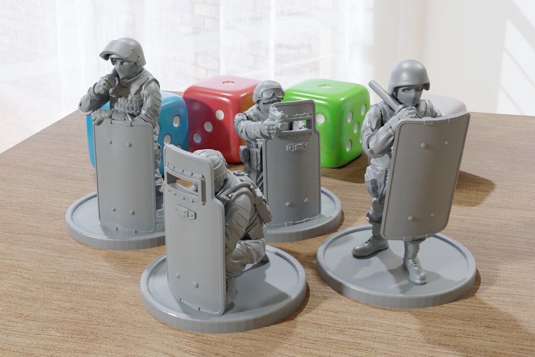 Riot Shields Squad - Modern Wargaming Miniatures for Tabletop RPG ...