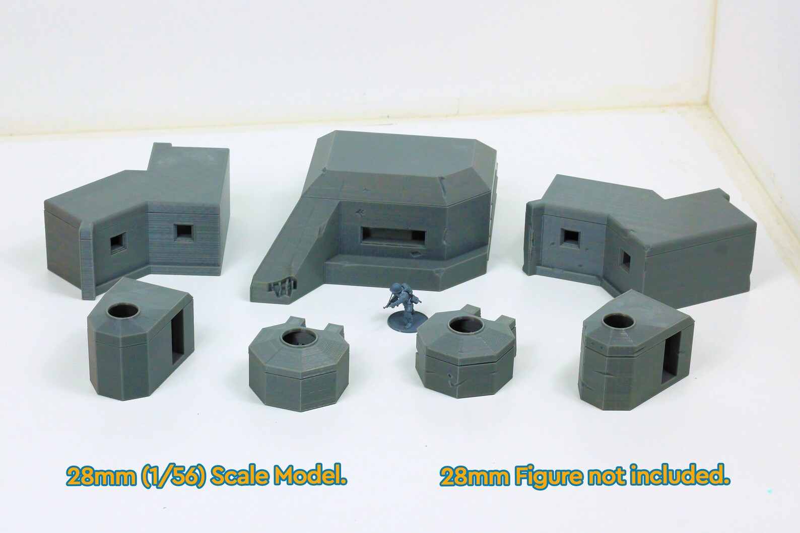 German Bunkers Set (7 Bunkers) Set No2 - Tabletop Wargaming WW2 Terrain ...
