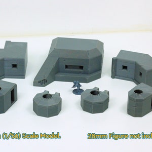 German Bunkers Set (7 Bunkers) Set No2 - Tabletop Wargaming WW2 Terrain ...