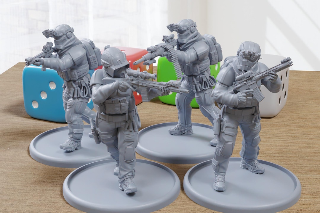 Tactical Troopers - 28mm/32mm Scale 3D Printed Miniatures for Miniature ...