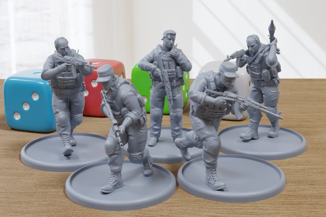 Mosul SWAT Team - 3D Printed - 28mm Scale - Miniature Wargaming ...