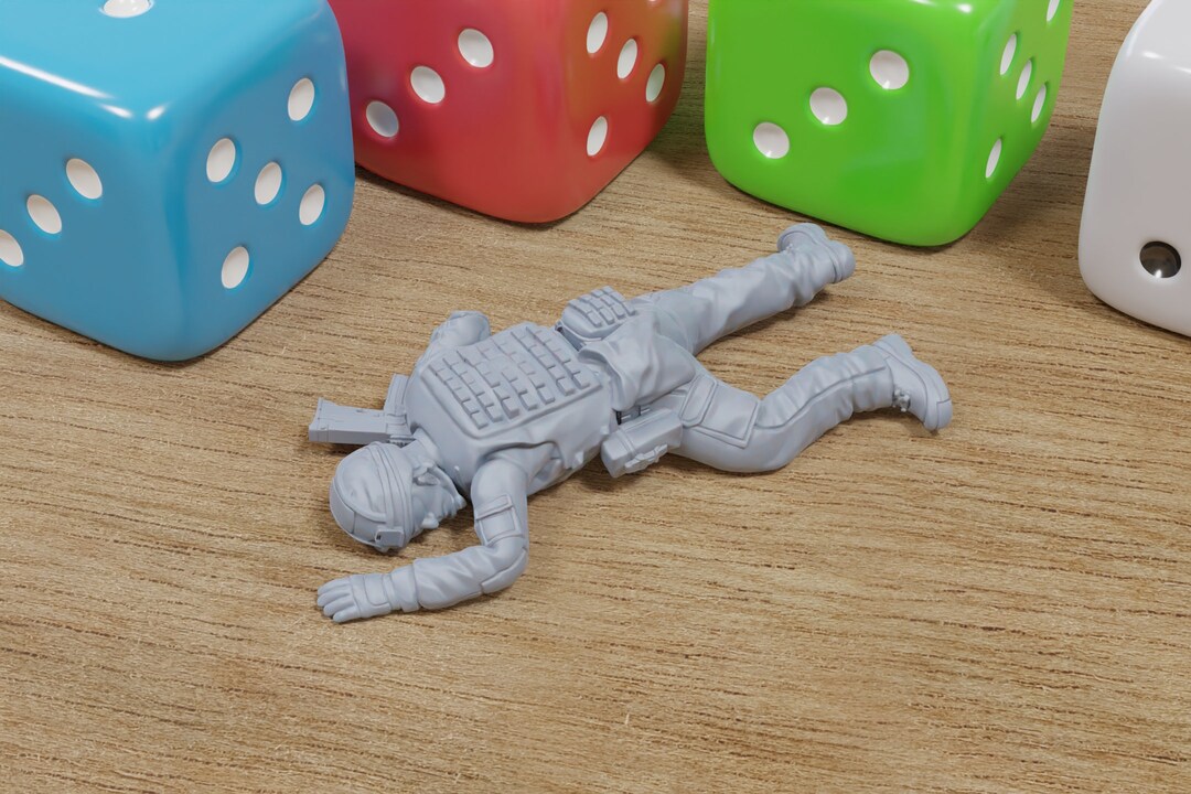 Modern British Wounded Soldier - 3D Printed Wargaming Miniatures for ...