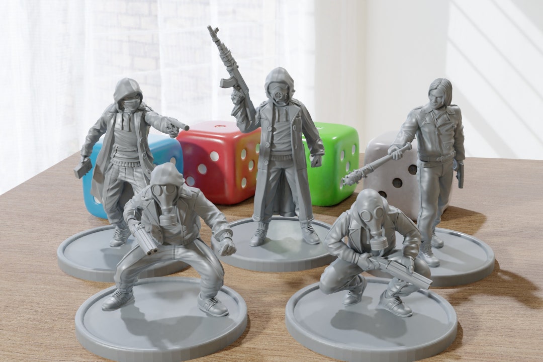 Bandit Male Stalkers - Post Apocalyptic Miniature for Zona Alfa ...
