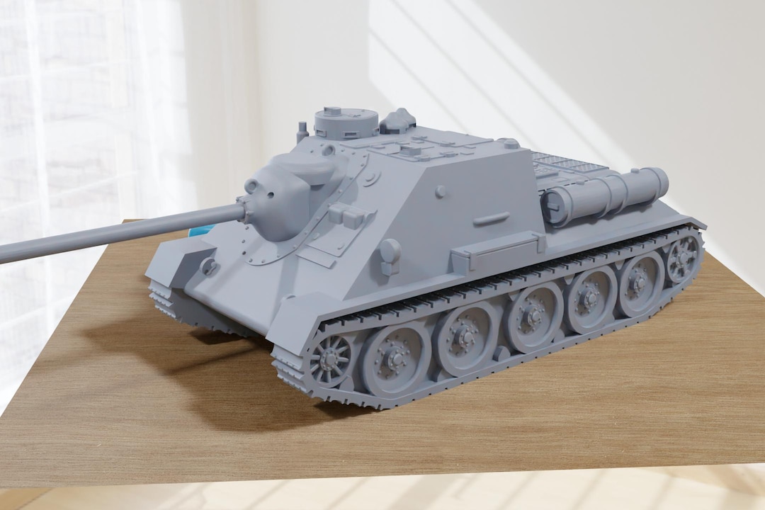 SU-100 Soviet Tank Destroyer - 3D Printed Miniature Wargaming Combat ...