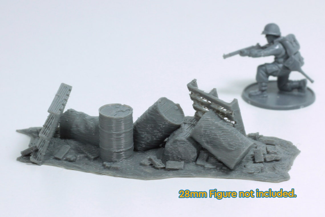 Cover Rubble Tabletop Wargaming WW2 Terrain 28mm Miniature - Etsy
