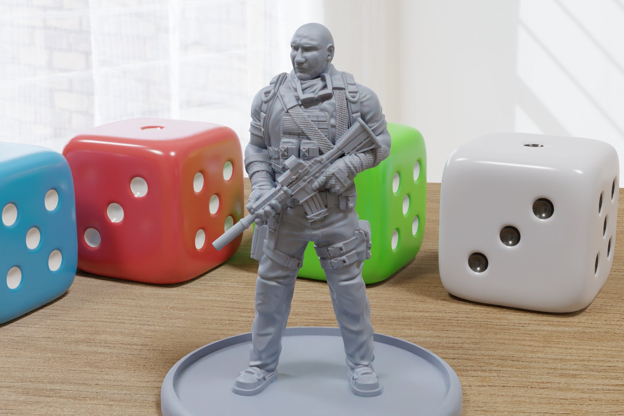 Ghost Spec Ops 3d Printed Minifigure For Zombie Post Apocalyptic Miniature Tabletop Games Ttrpg
