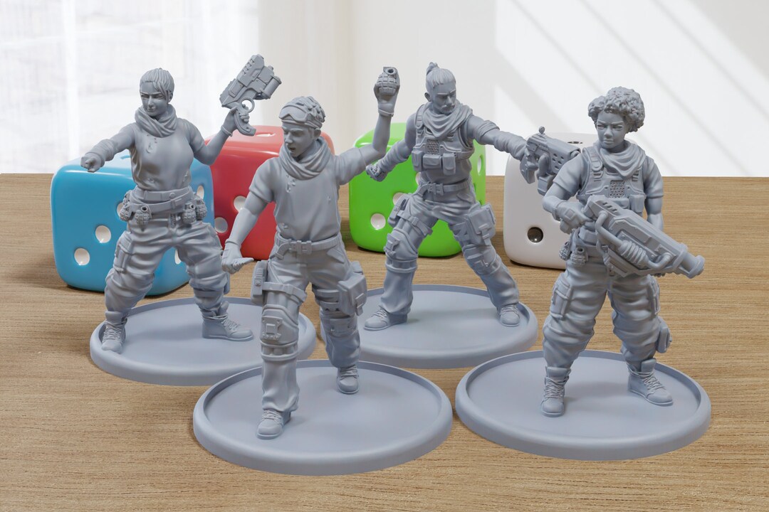 District Army Civilians - 3D Printed Proxy Minifigures for Sci-fi ...