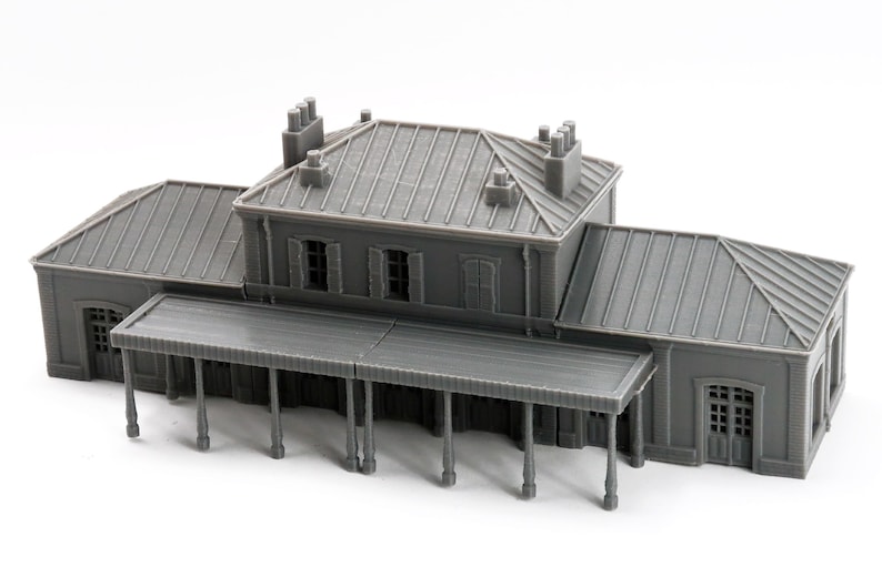 Carentan Train Station With Platform - 3D Printed Miniature WW2 ...