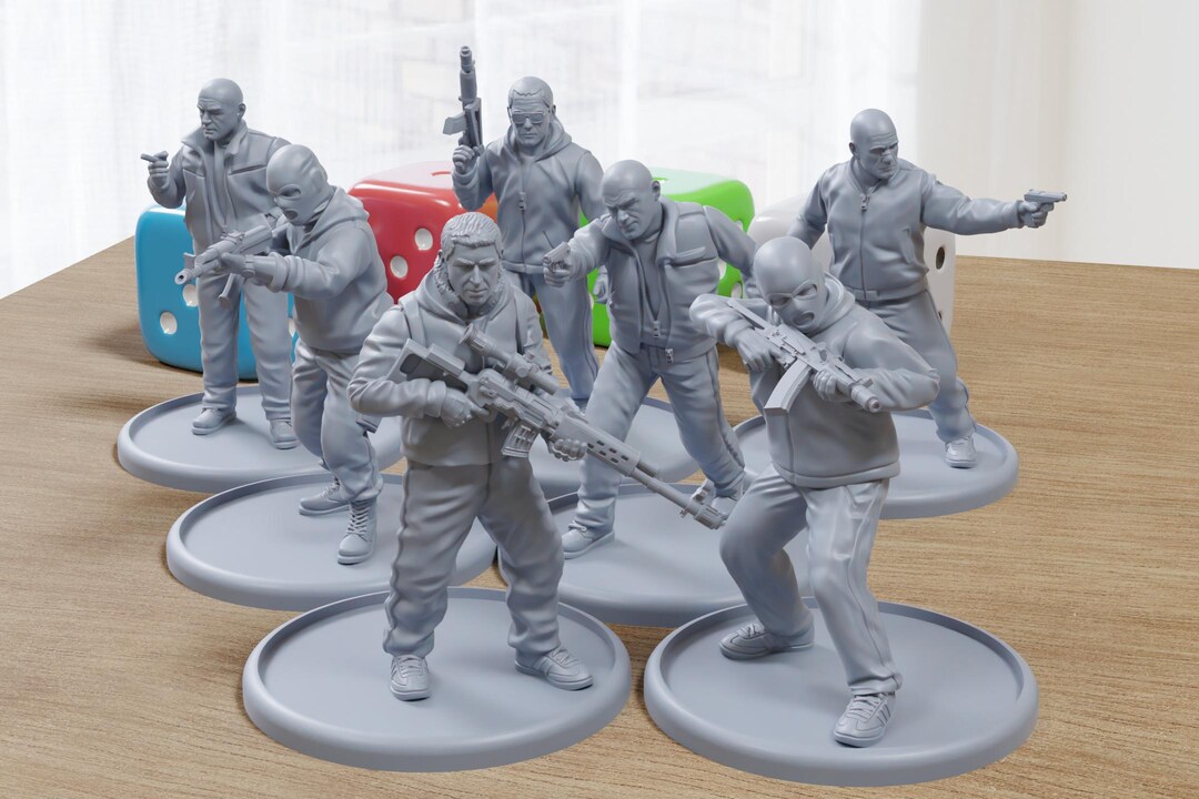 European Criminal Gang - 3D Printed Miniature Wargames Minifigures ...