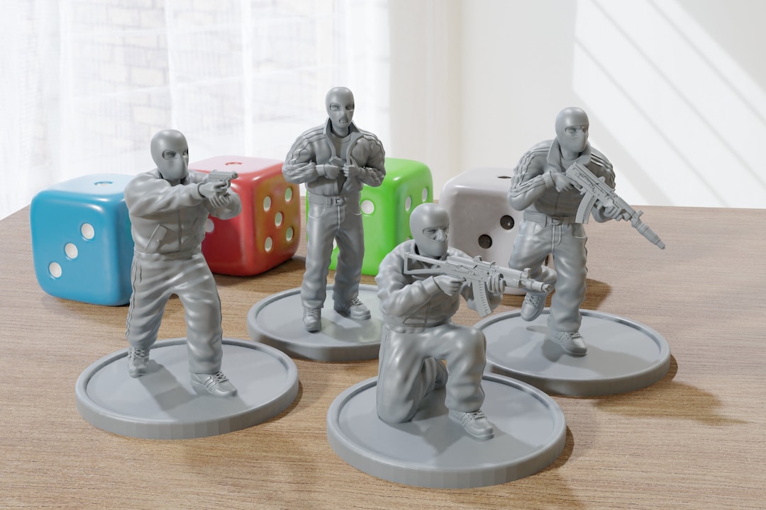 Masked East European Street Thugs - Four - Modern Wargaming Miniatures ...