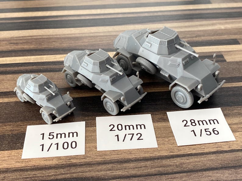 SD KFZ 222 German WW2 Light Reconnaissance Vehicle - 3D Resin Printed ...