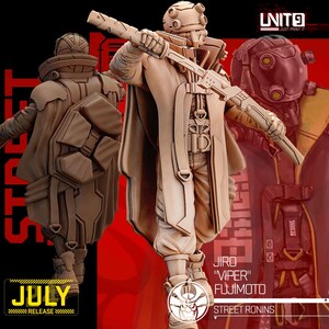 Jiro - 3D Printed Mini - Cyberpunk / Sci-fi - Tabletop Miniature ...