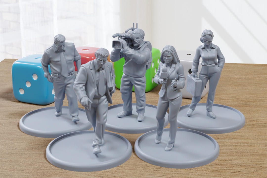 Civilians Set Volume 2 - 3D Printed - 28mm Scale - Miniature Wargaming ...