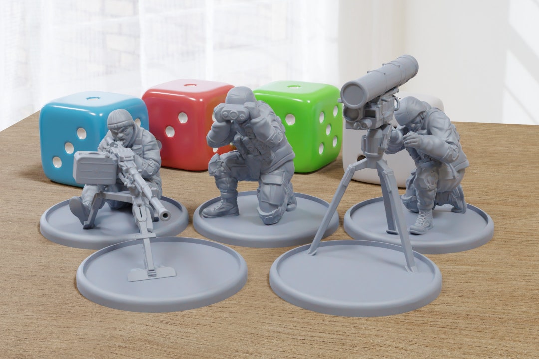 Modern Russian Heavy Weapons Unit - 3D Printed Wargaming Miniatures for ...