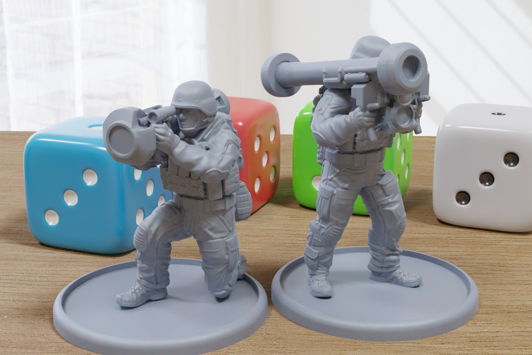 Ukranian SF Support Duo - 3D Printed Minifigures for Modern Tabletop ...