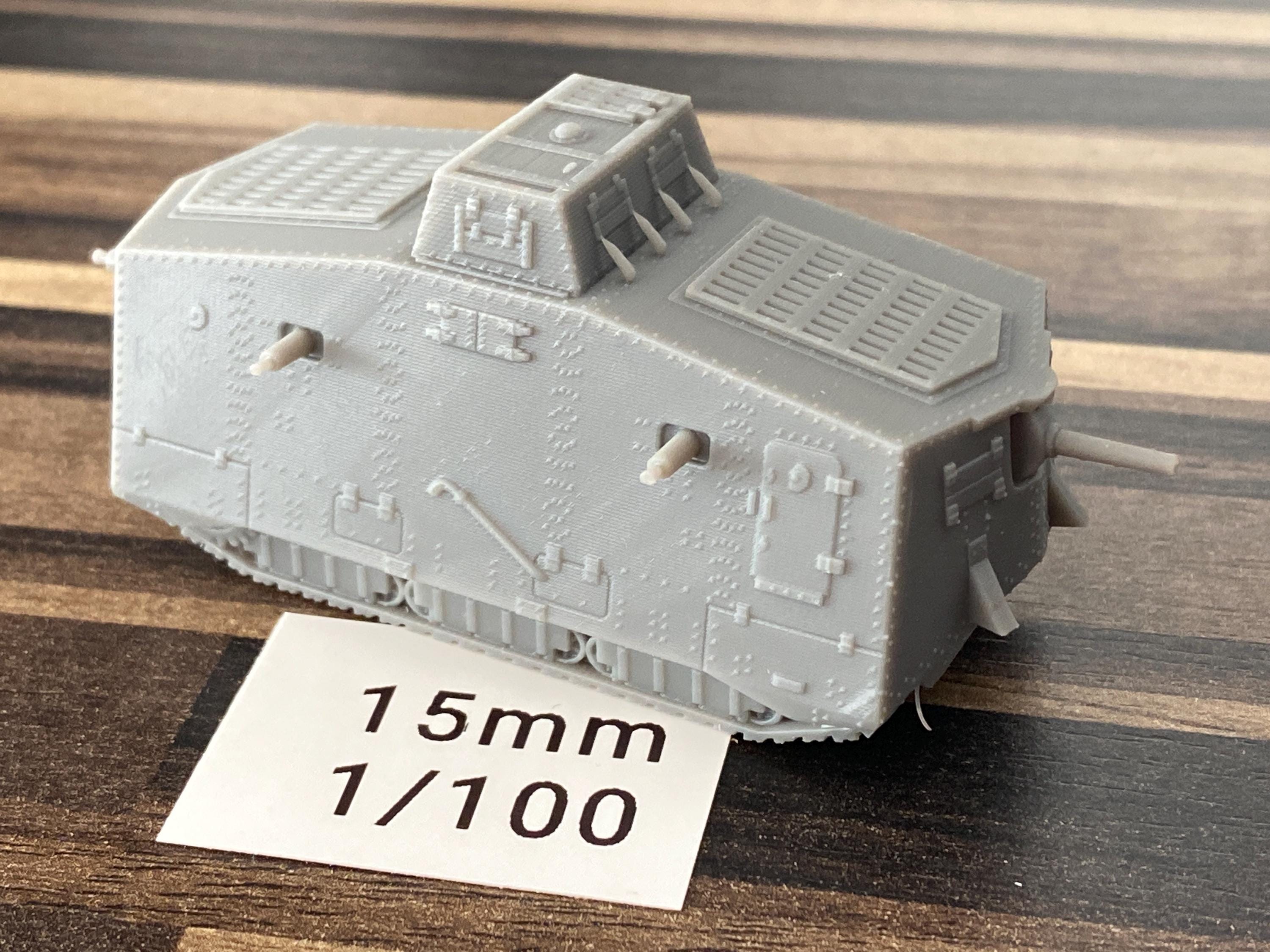 Sturmpanzerwagen A7V German WW1 Tank - 3D Resin Printed 28mm / 20mm ...