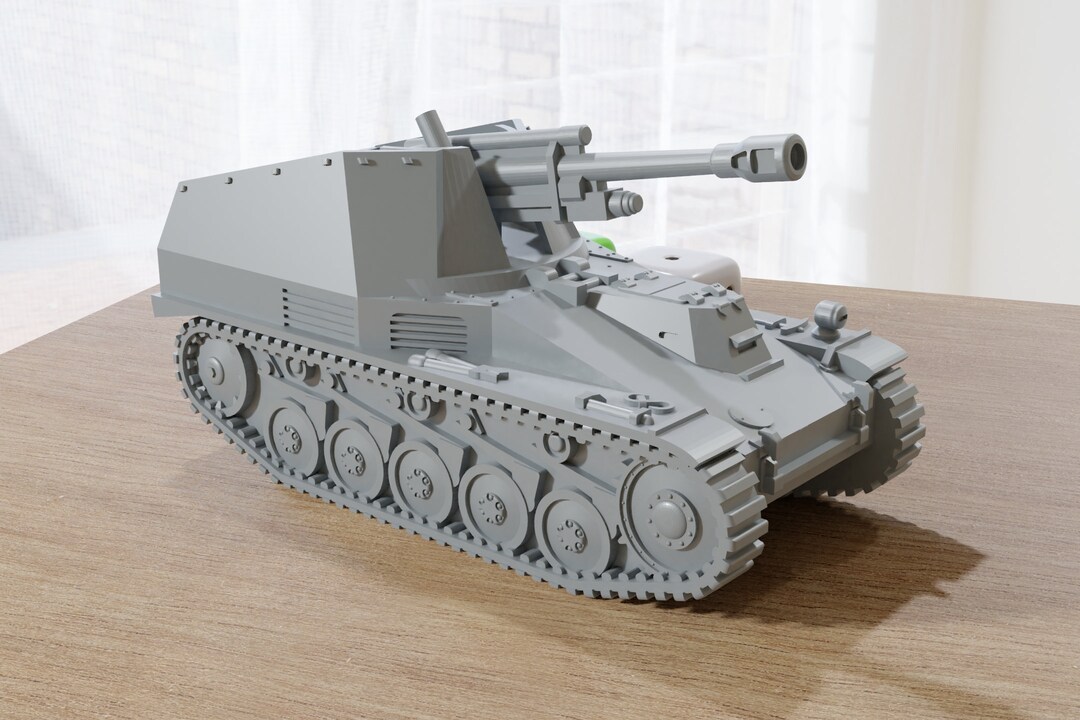 Sd.kfz. 124 Wespe WW2 German Light Field Howitzer 3D Resin Printed 28mm / 20mm / 15mm Miniature ...
