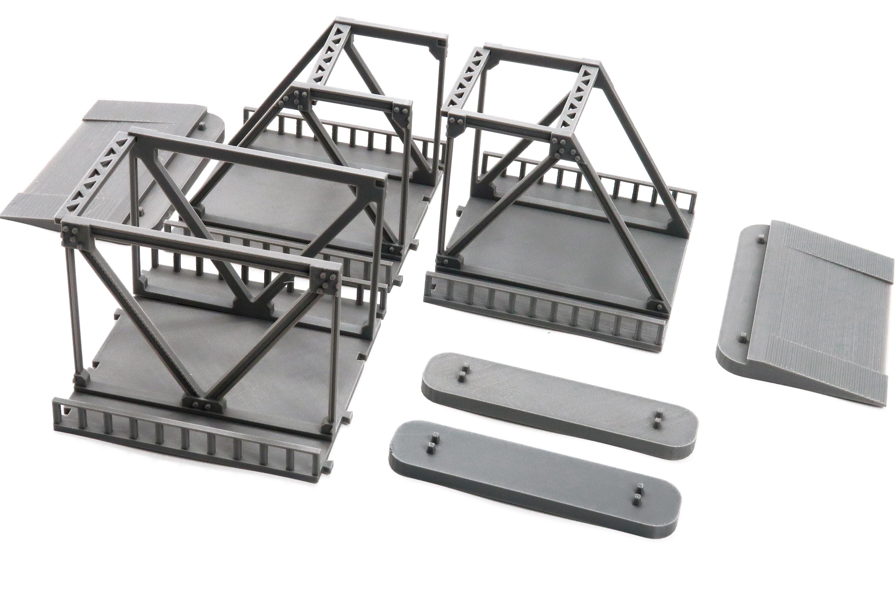 Pratt Truss Bridge - 3D Printed Miniature Wargaming Terrain 28mm / 20mm ...