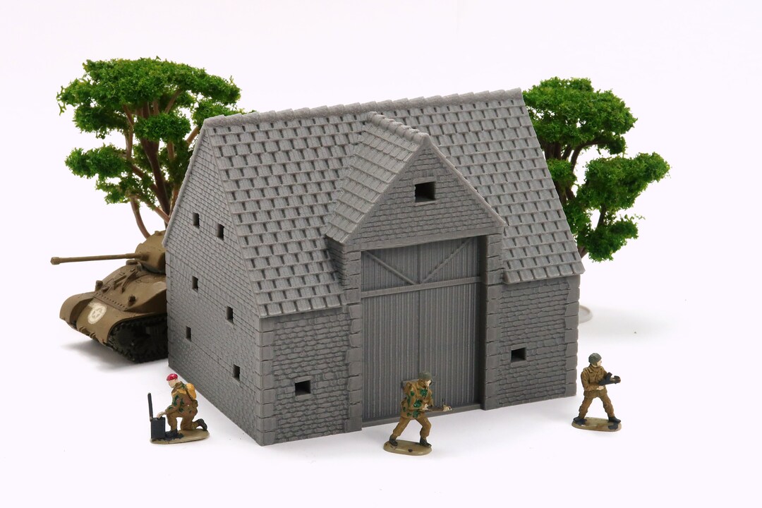 Normandy French Farm Barn - Tabletop Wargaming WW2 Terrain | Proxy 3D ...