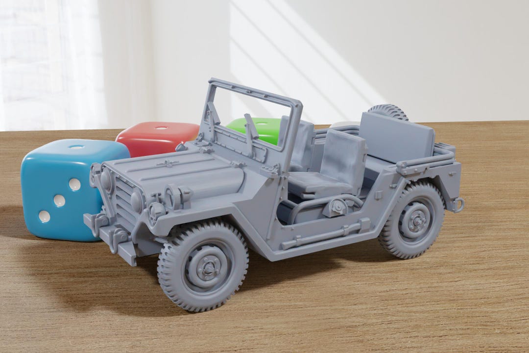 M151 Mutt - US Army Light Utility Vehicle - 3D Printed Miniature ...