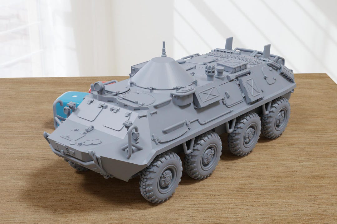 BTR-60 R-975M Soviet APC - 3D Printed Miniature Tabletop Wargaming ...