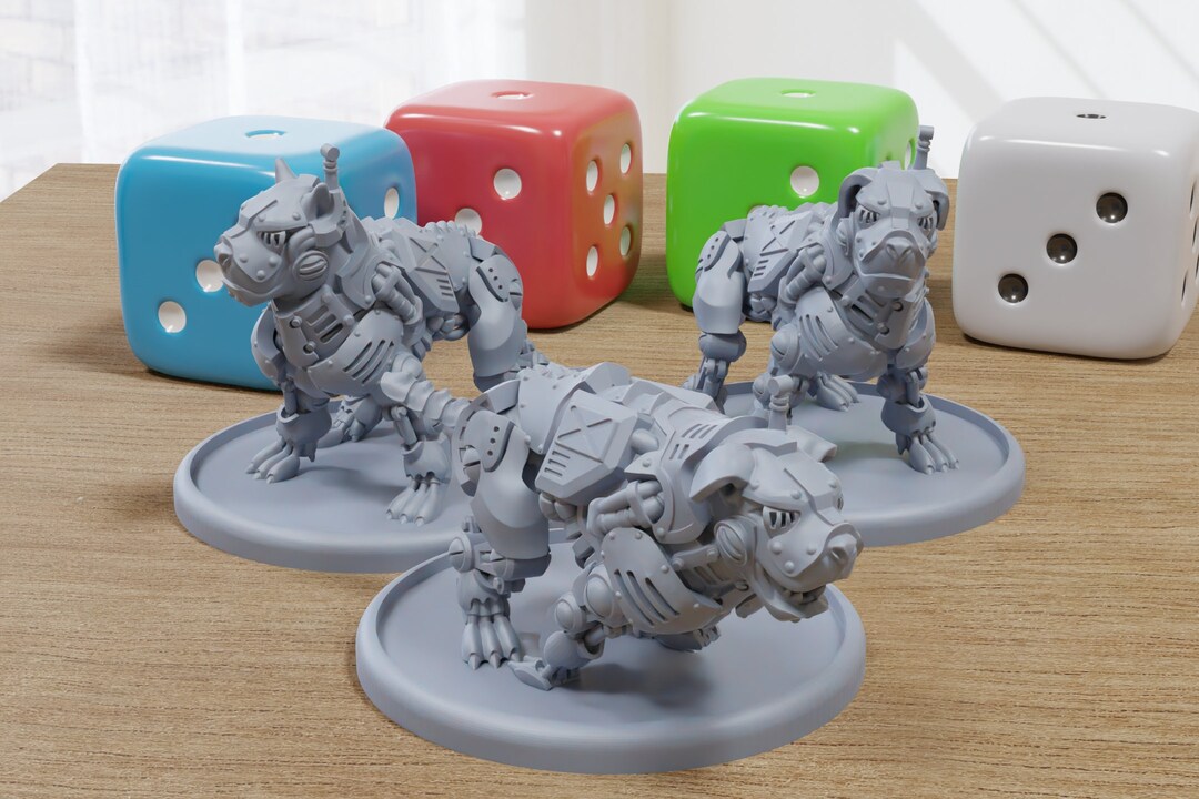 Cyber Dogo - 3D Printed Proxy Minifigures for Sci-fi Miniature Tabletop ...