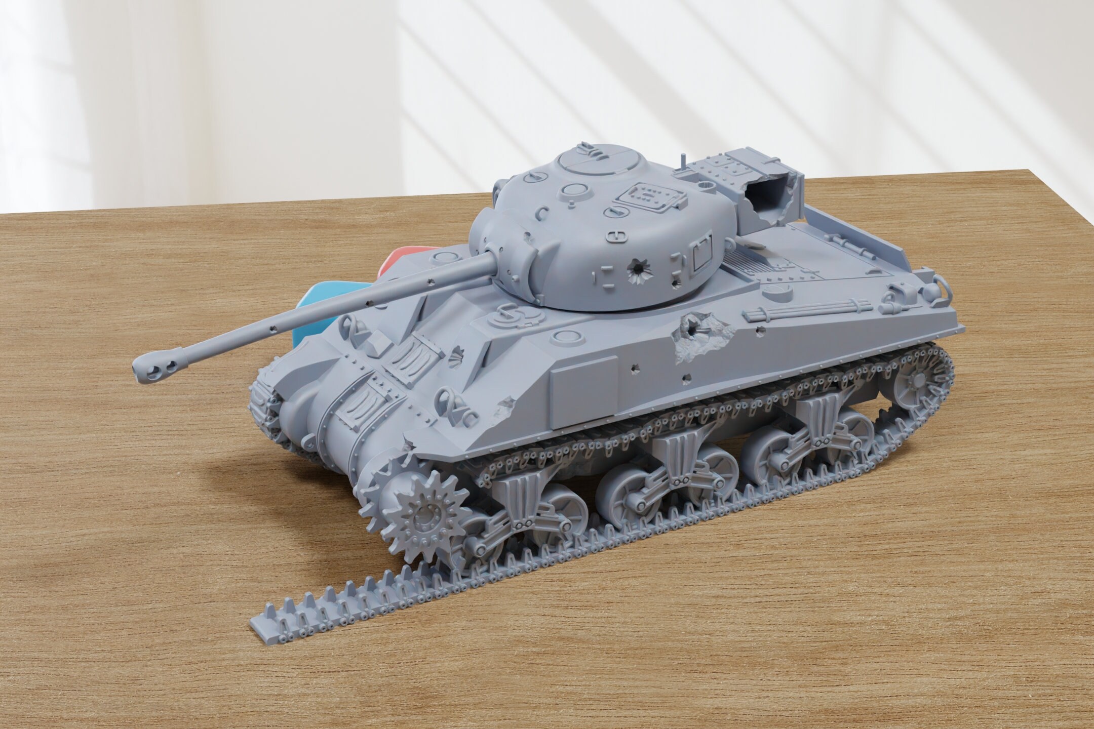 Destroyed Sherman Firefly VC - 3D Printed Miniature Wargaming Combat ...