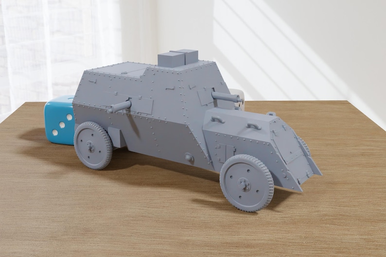 Russo Balt C Armored Car - 3D Printed Miniature Wargaming Combat ...