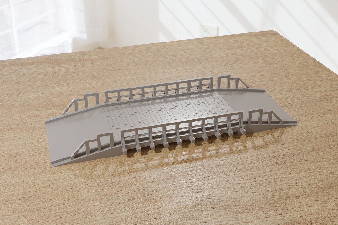 Flat Wooden Bridge - Tabletop Wargaming WW2 Terrain Miniature | 15mm ...