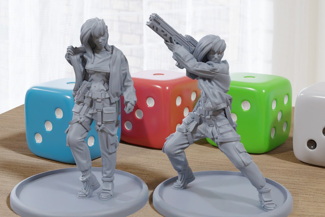 Yumiko - 3D Printed Mini's - Cyberpunk / Sci-fi - Tabletop Miniature ...