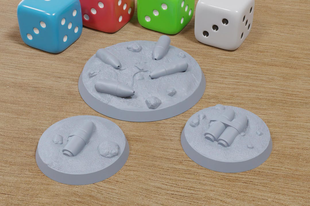 IED Marker Bases – 3D Printed Scenic Set for Modern Wargaming (25mm ...