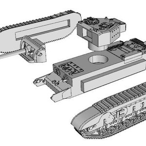 Black Prince Infantry Tank A43 WW2 British 3D Resin Printed 28mm / 20mm ...