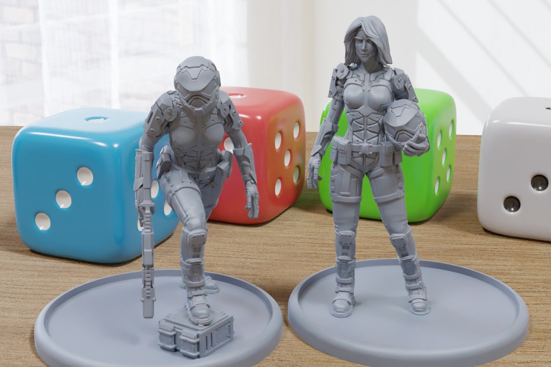 Neon Shadows - 3D Printed Mini's - Cyberpunk / Sci-fi - Tabletop ...