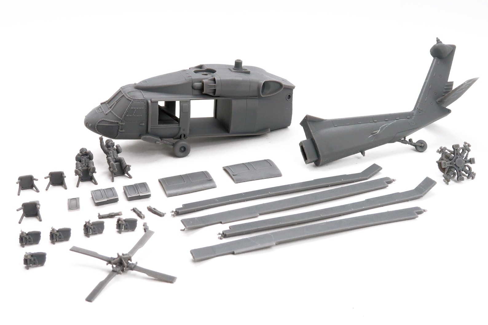 UH-60A Black Hawk Helicopter - 3D Printed Miniature for Tabletop ...