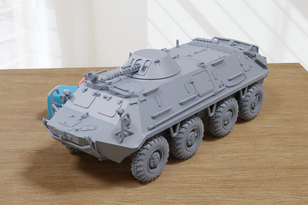 BTR-60PB Soviet APC - 3D Printed Miniature Tabletop Wargaming Combat ...