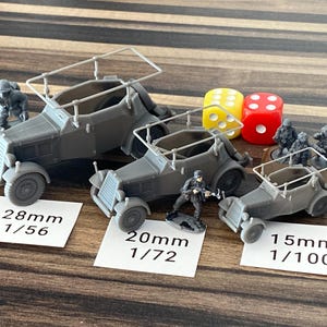 Kfz. 14 German WW2 Communications Vehicle - 3D Resin Printed 28mm ...