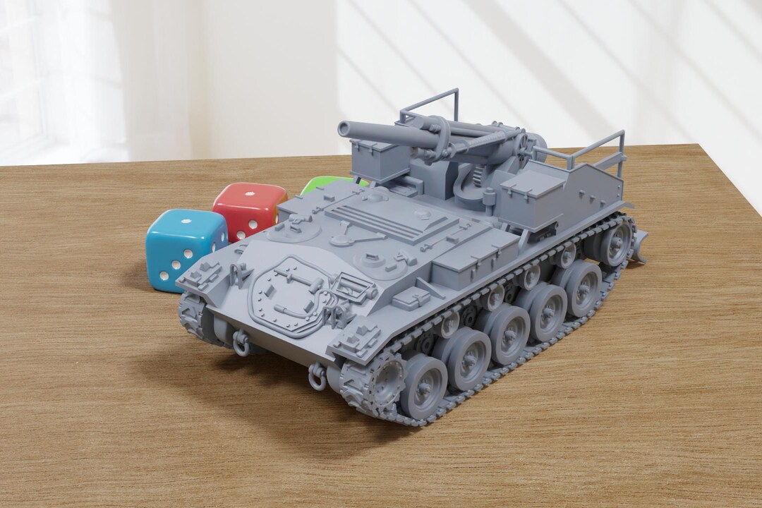 M41 155 Mm GMC (korean War) - 3D Printed Miniature Wargaming Combat ...
