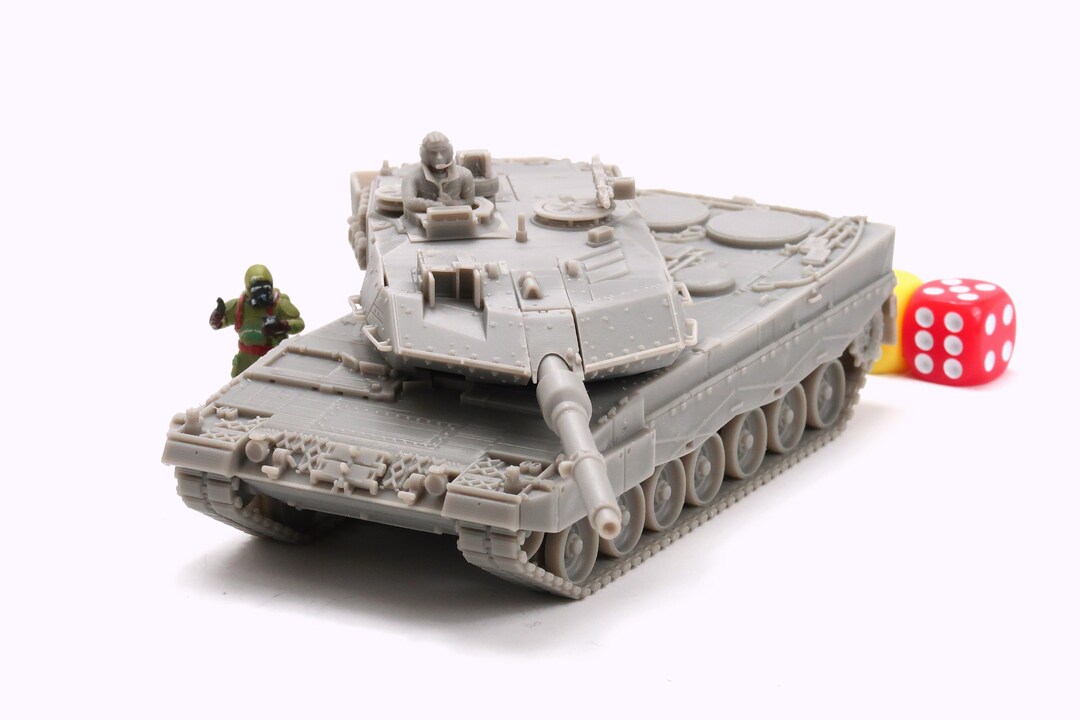 Leopard 2A5 Main Tank - 3D Printed Miniature Wargaming Combat Vehicle ...