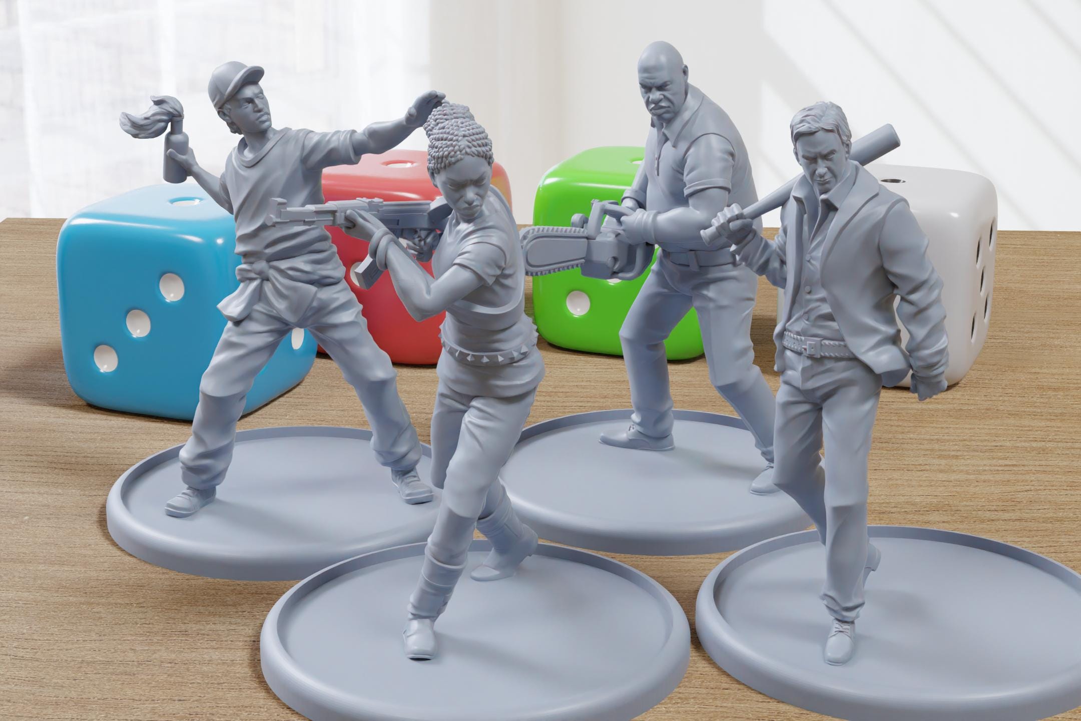 Survivors Pack - 3D Printed Minifigure for Zombie Post Apocalyptic ...