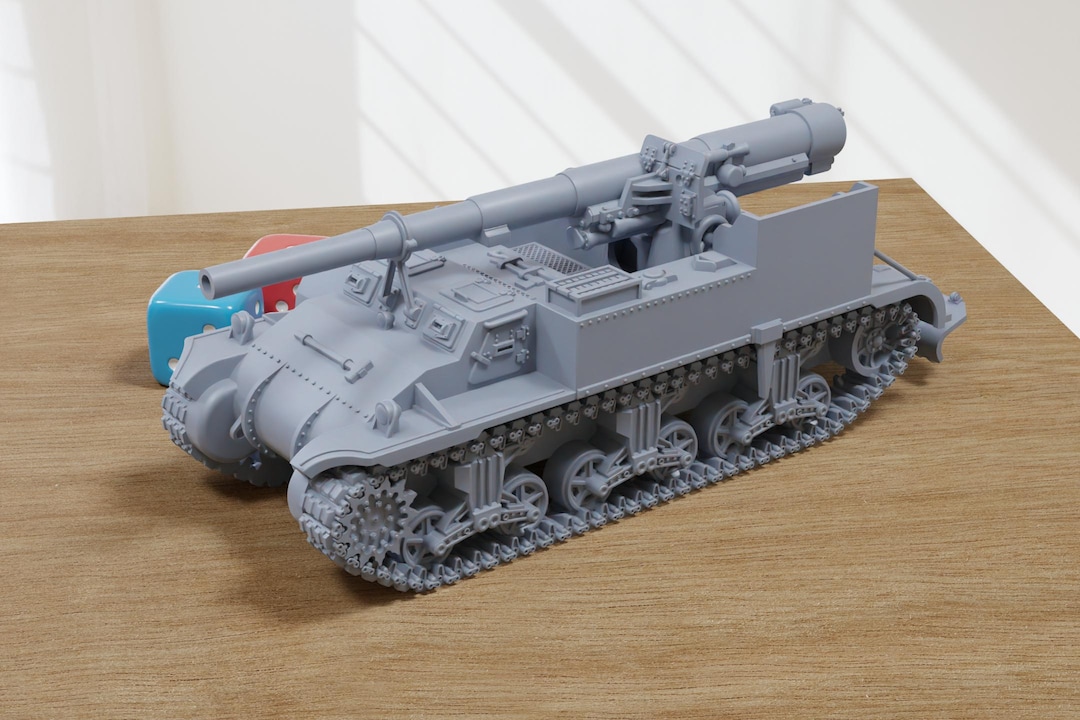 M12 gun Motor Carriage - 3D Printed Miniature Wargaming Combat Vehicle ...
