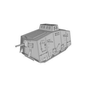 Sturmpanzerwagen A7V German WW1 Tank 3D Resin Printed 28mm / 20mm ...