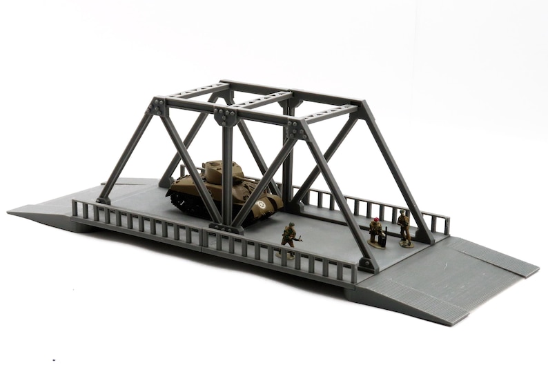 Pratt Truss Bridge - 3D Printed Miniature Wargaming Terrain 28mm / 20mm ...