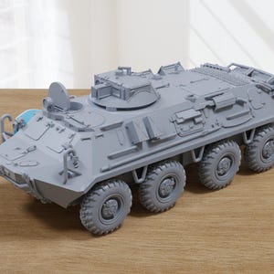 BTR-60 1V18 Soviet APC - 3D Printed Miniature Tabletop Wargaming Combat ...