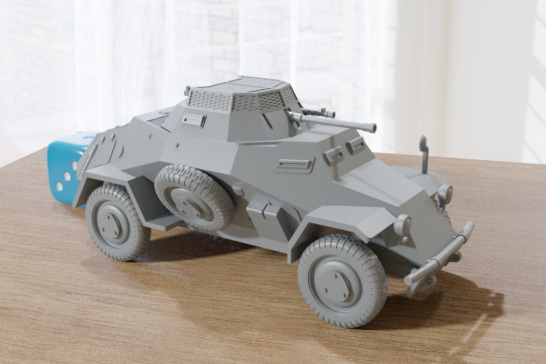 SD KFZ 222 German WW2 Light Reconnaissance Vehicle - 3D Resin Printed ...