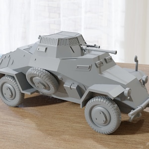 SD KFZ 222 German WW2 Light Reconnaissance Vehicle - 3D Resin Printed ...