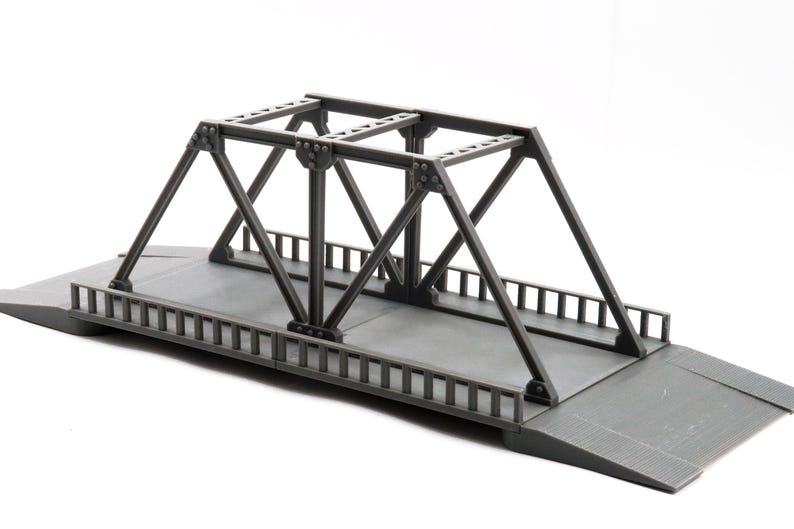 Pratt Truss Bridge - 3D Printed Miniature Wargaming Terrain 28mm / 20mm ...