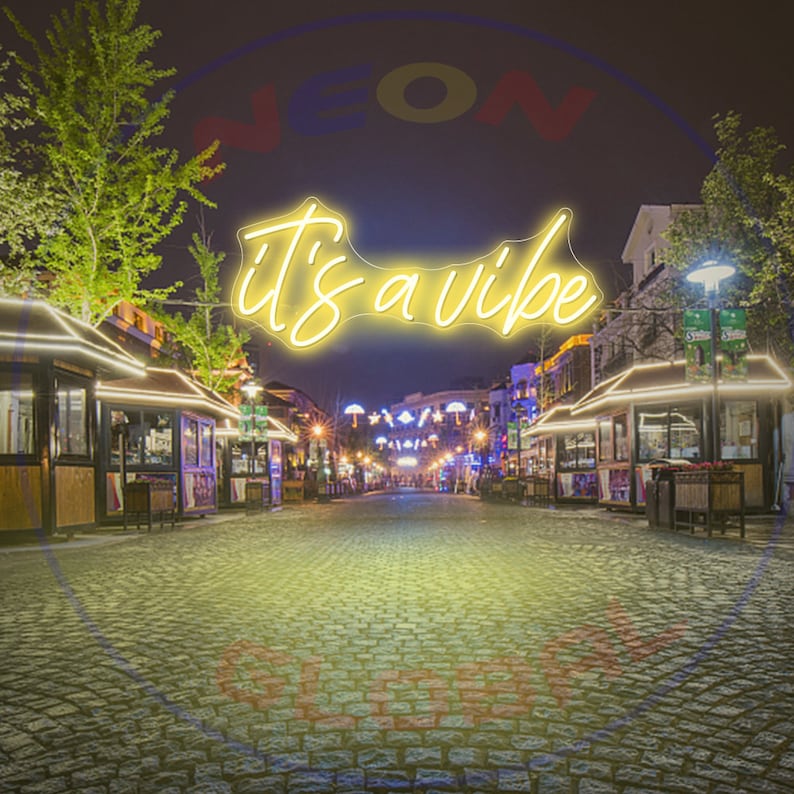 Custom Neon Sign It's a Vibe Wedding Neon Sign Wall | Etsy