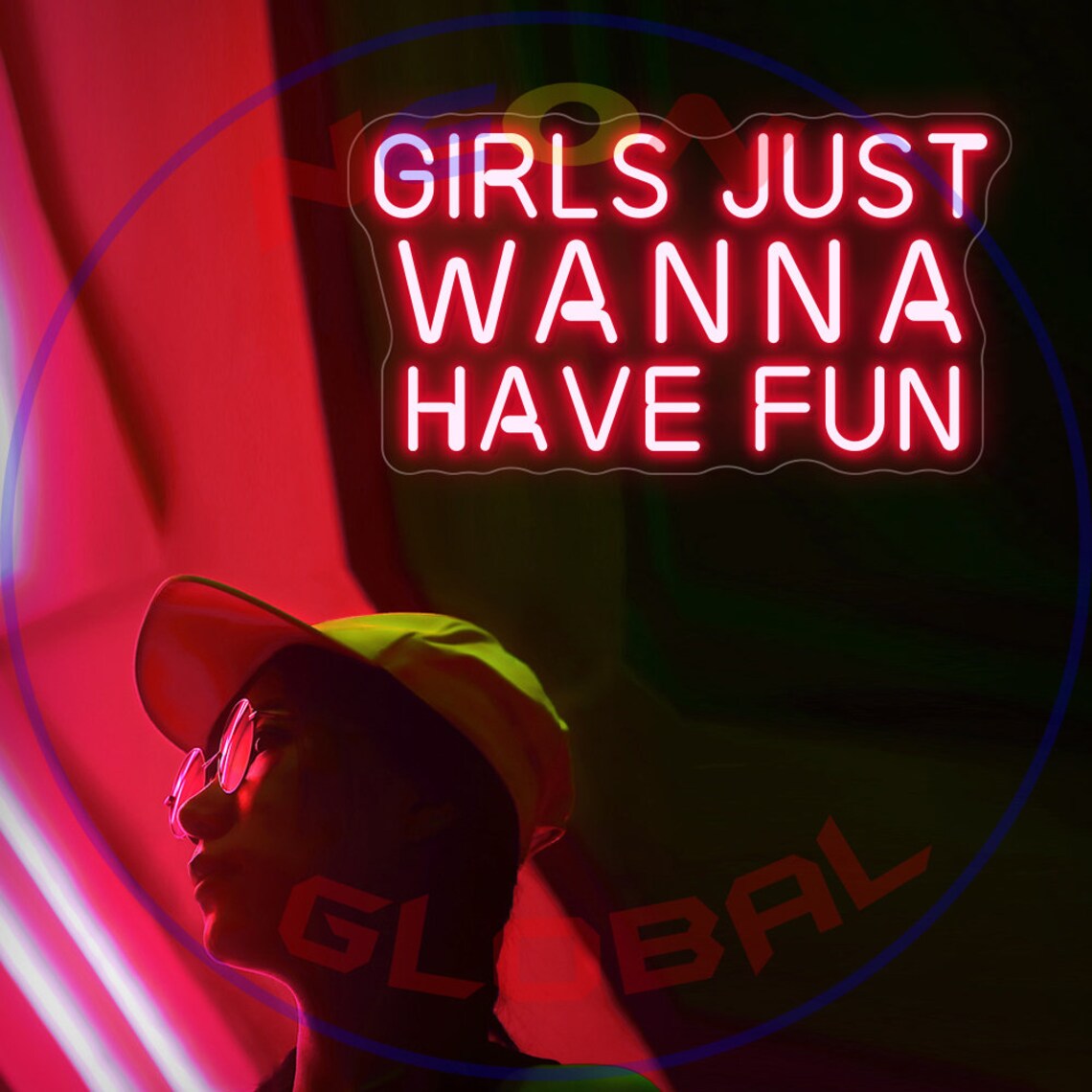 Girls Just Wanna Have Fun Neon Sign/ Neon Wedding Sign /party - Etsy