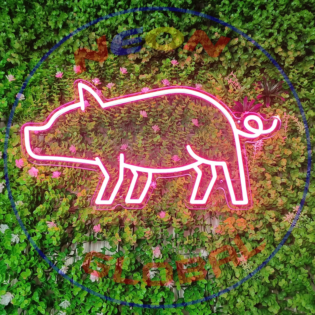 Pig Neon Sign, Wedding Neon Sign, Party Neon, Bedroom Custom Neon Light ...