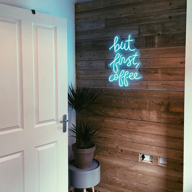 But First Coffee LED Neon Sign, Coffee Shop Decor - Etsy
